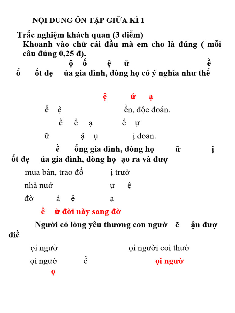 ĐỀ CƯƠNG MÔN GDCD | PDF