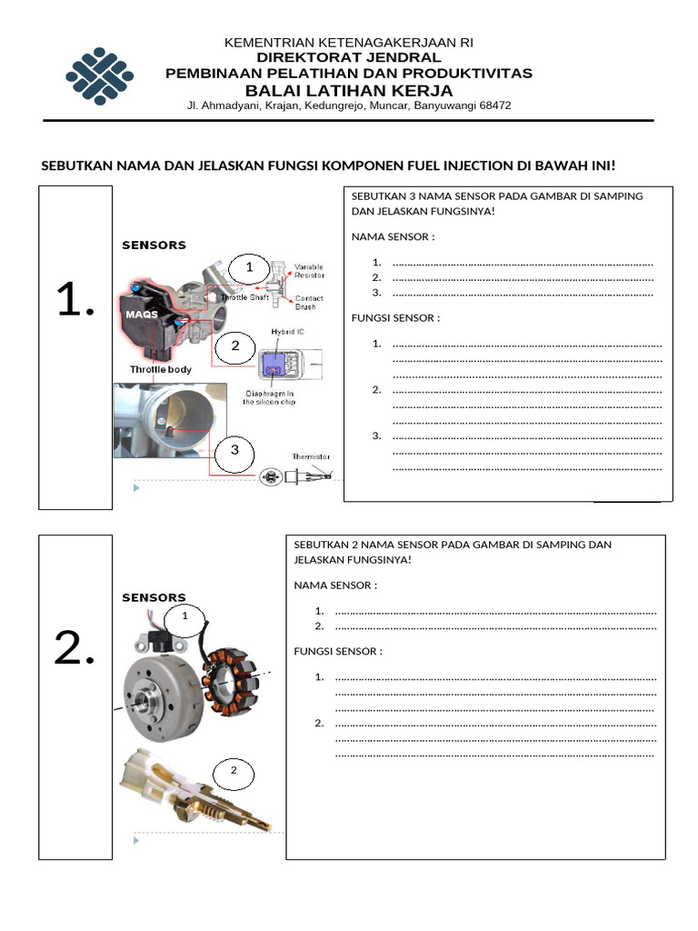 Jobsheet Sensor & Actuator | PDF