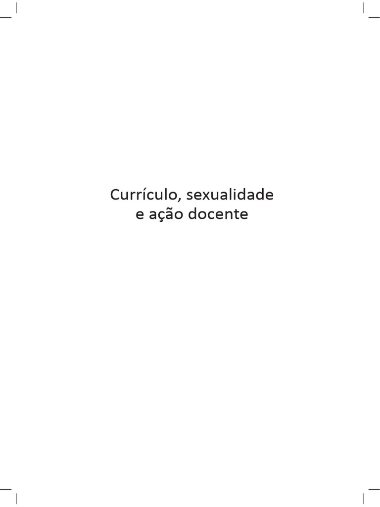 Currículo e Sexualidade na Educação | PDF | Sociologia | Aprendizado