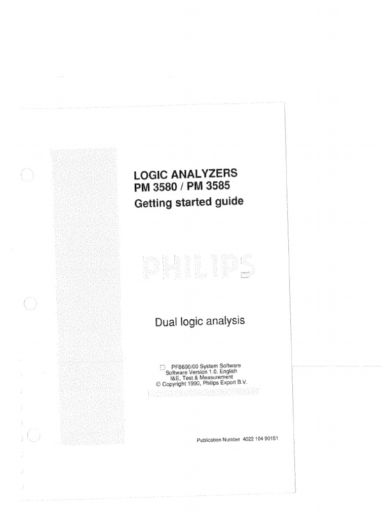PHILIPS PM 3580, PM3585 Getting Started Guide | PDF