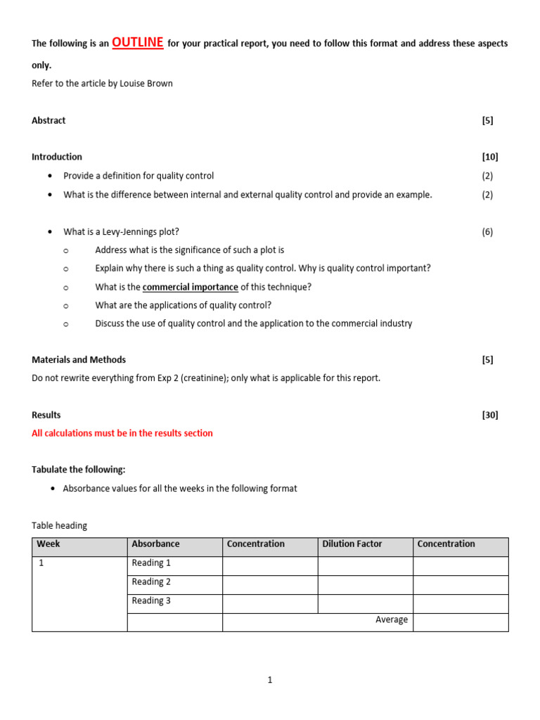 Levy Jennings Report | PDF | Standard Deviation