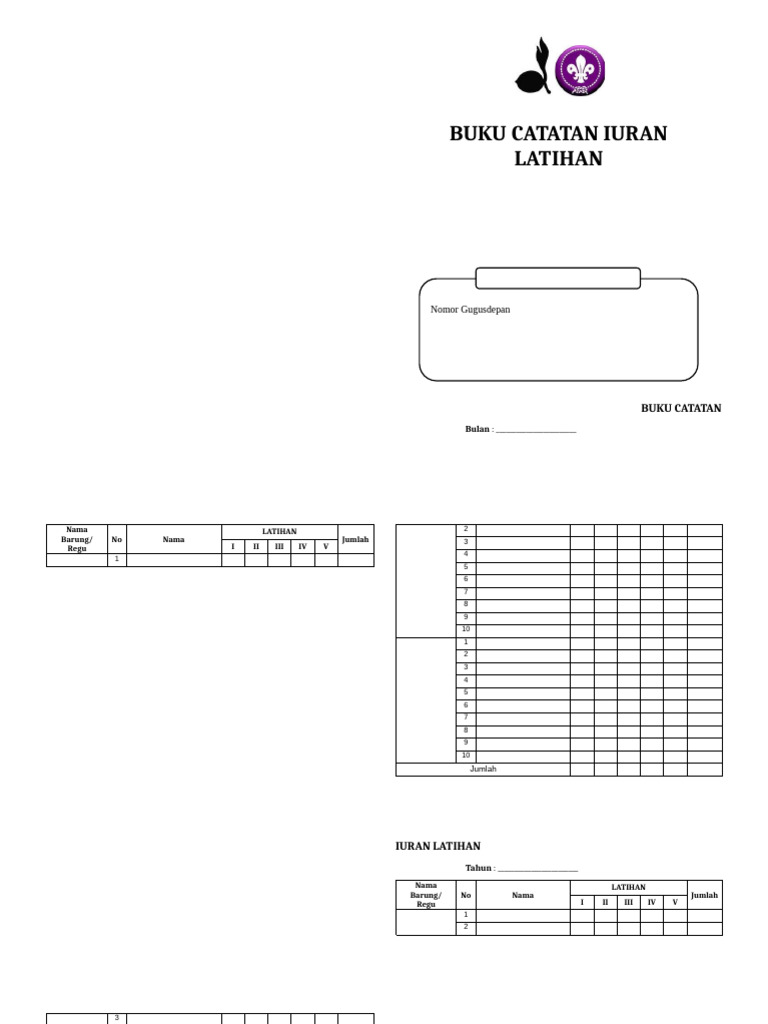 Buku Catatan Iuran | PDF