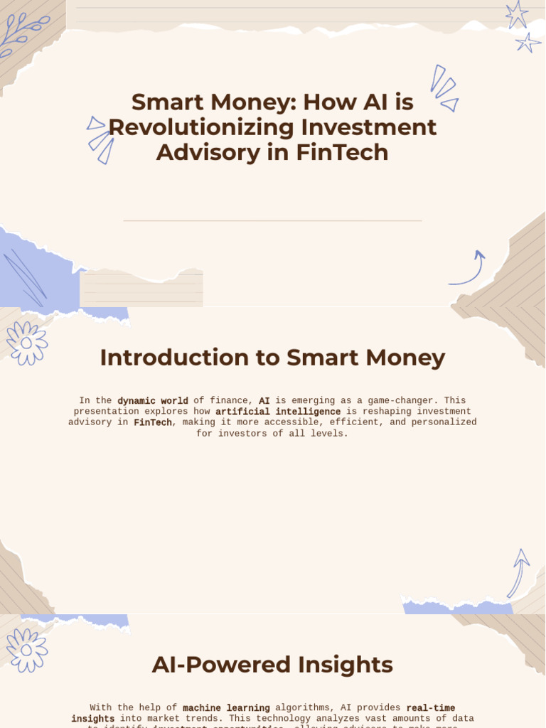 Slidesgo Smart Money How Ai Is Revolutionizing Investment Advisory in ...
