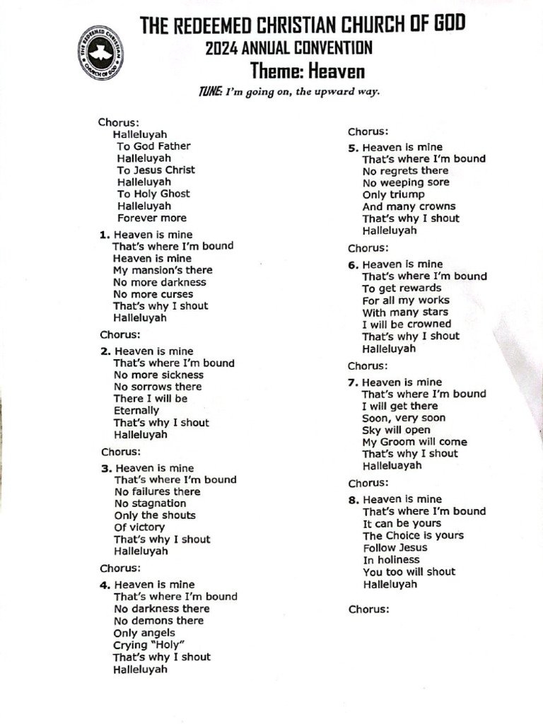 Convention Hymn 2024 CamScanner 08-01-20 | PDF