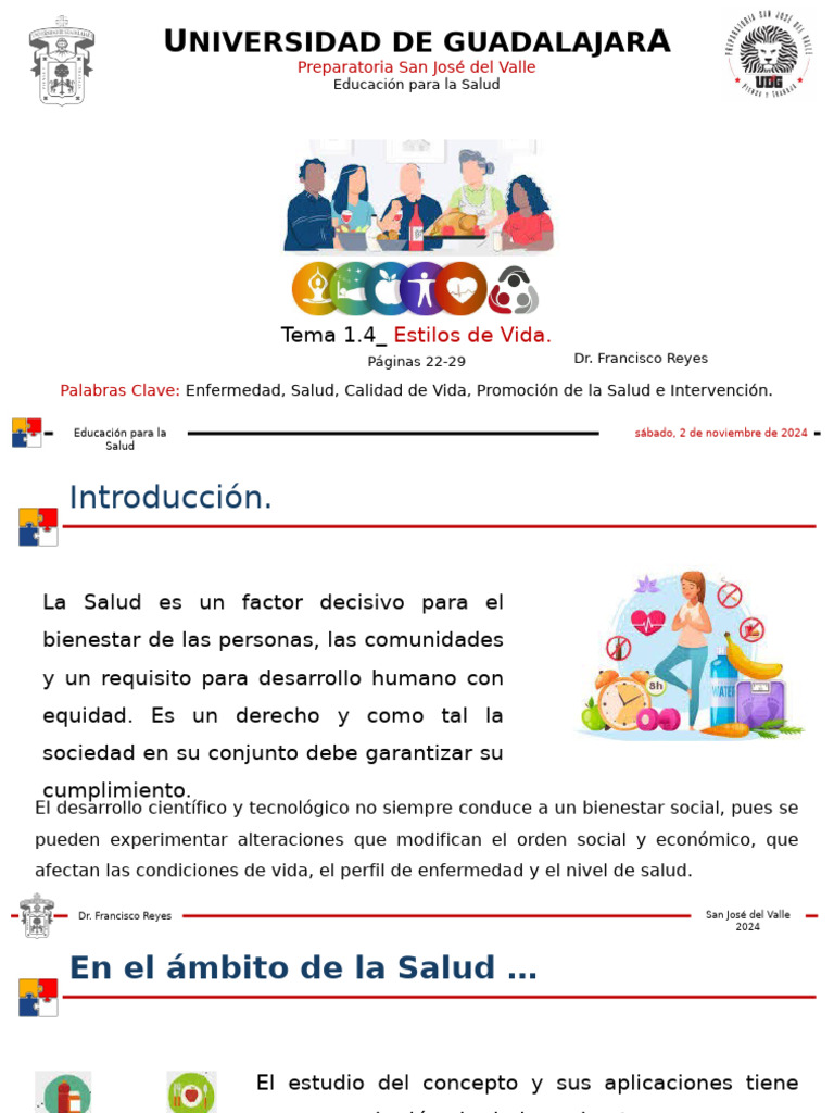 Tema 1.4 - Estilos de Vida | PDF | Comportamiento | Familia