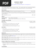 FAANG Resume Template for Freshers | PDF | Computing