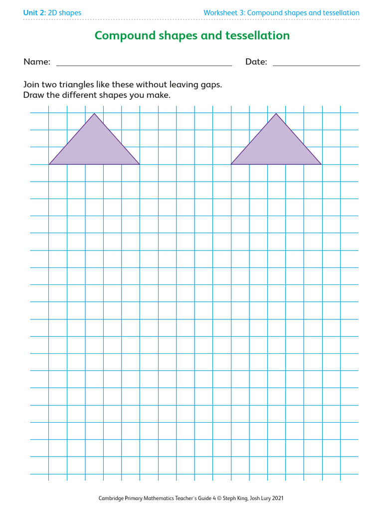 Compound Shapes and Tessellation Worksheet | PDF
