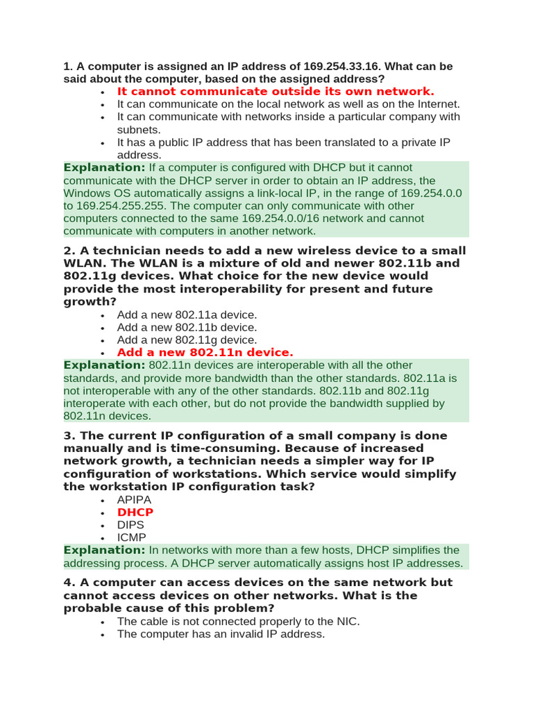 Certification Checkpoint Exam #2 (Chapters 5 - 6) Answers | PDF | World Wide Web | Internet & Web