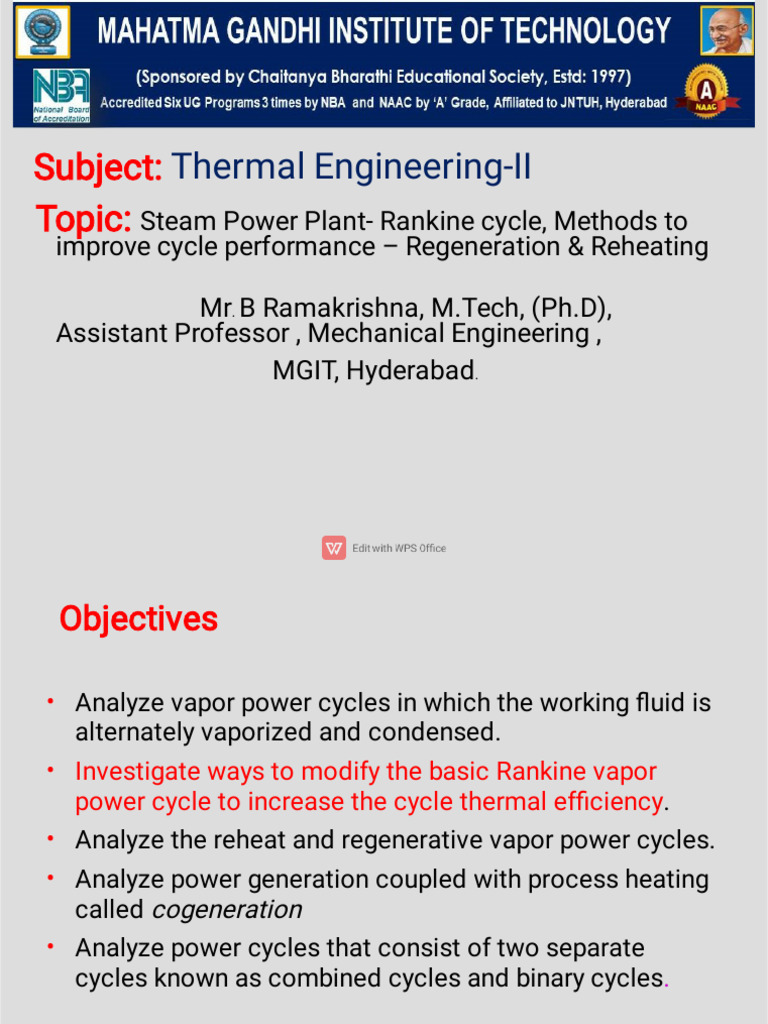 Enhancing Rankine Cycle Efficiency | PDF | Cogeneration | Steam
