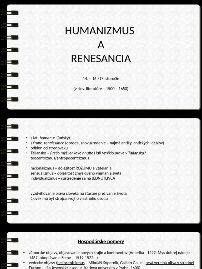 Humanizmus A Renesancia | PDF