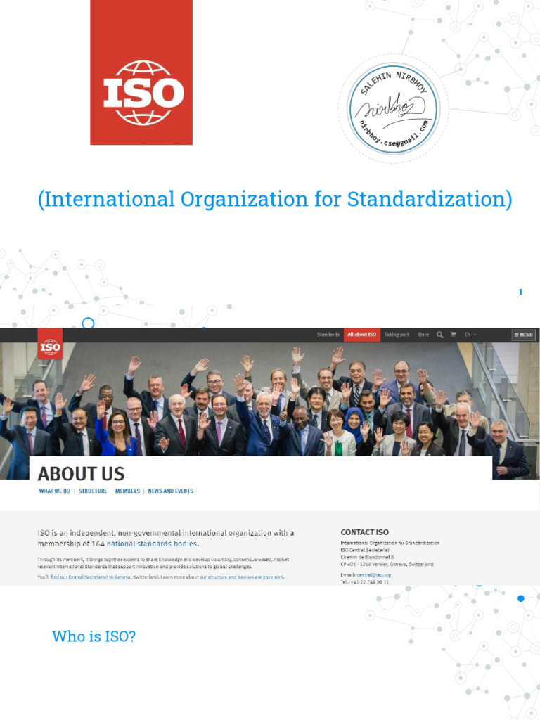 About ISO | PDF