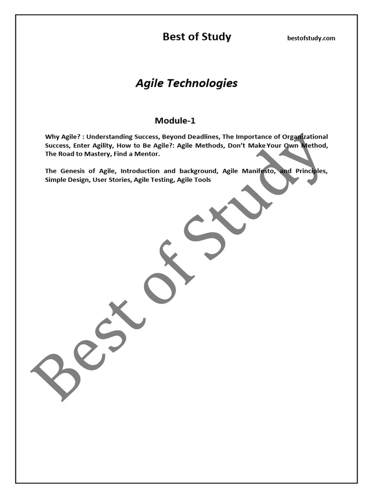 Agile-technologies-21CS641-Module-1 | PDF | Agile Software Development ... Agile-technologies-21CS641-Module-1 | PDF | Agile Software Development ...