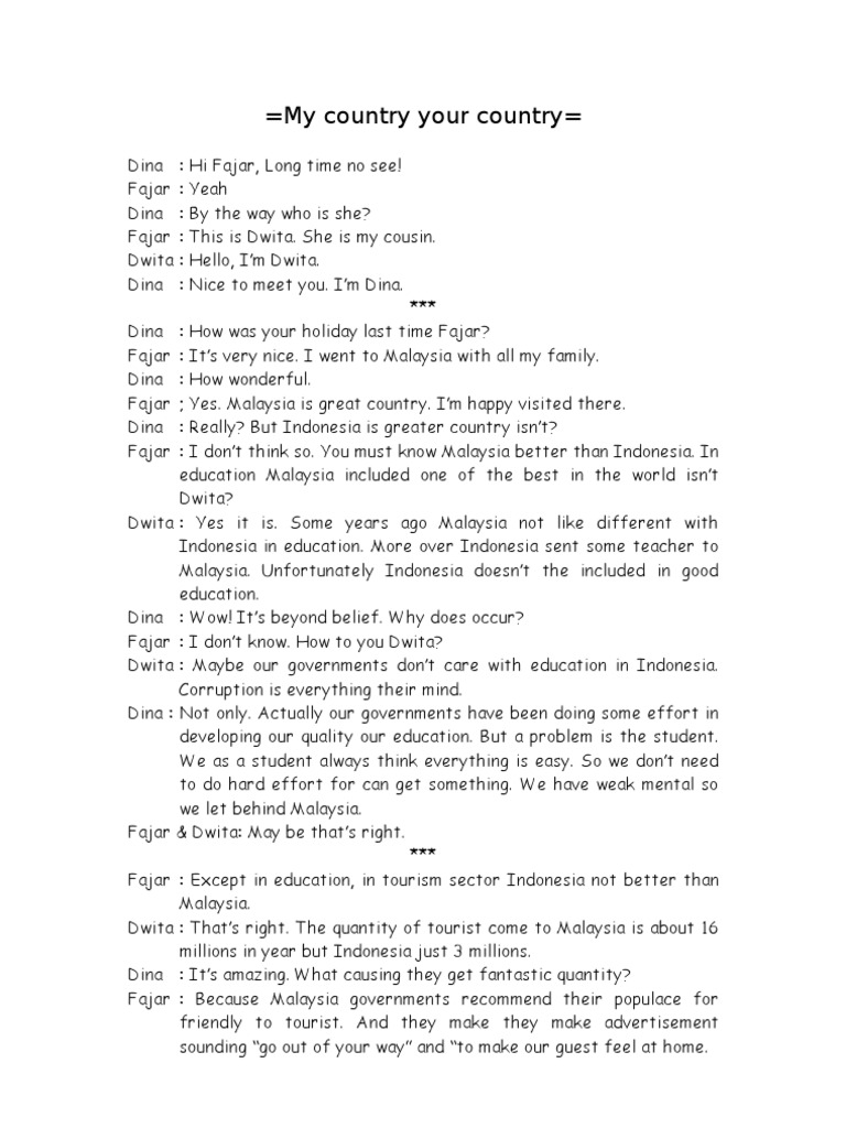 My Country Your Country | PDF | Indonesia | Malaysia