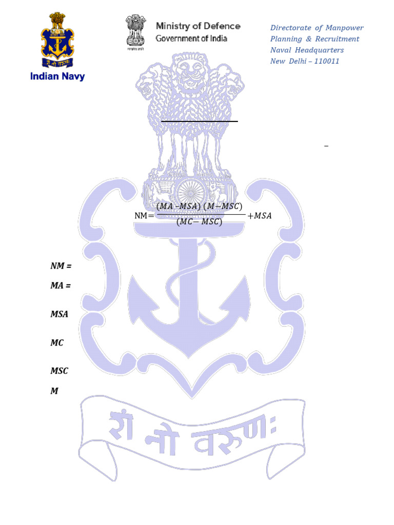 Normalisation List of Navy | PDF