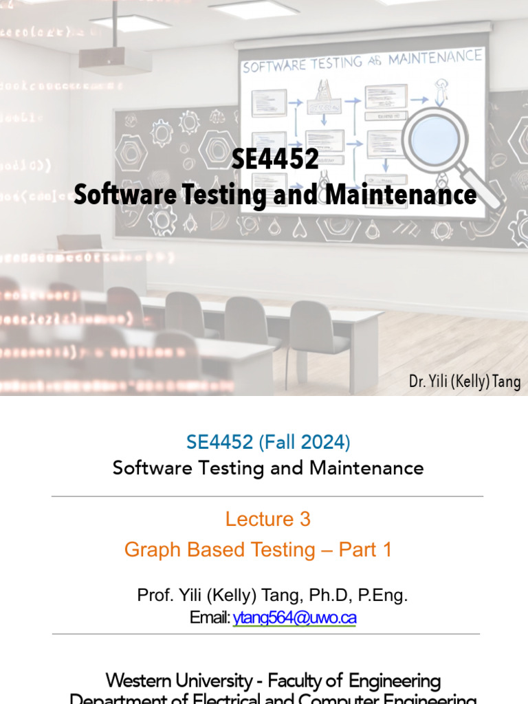 2024 - SE4452 - Lecutre 3 - Sep 24 | PDF | Vertex (Graph Theory) | Theoretical Computer Science