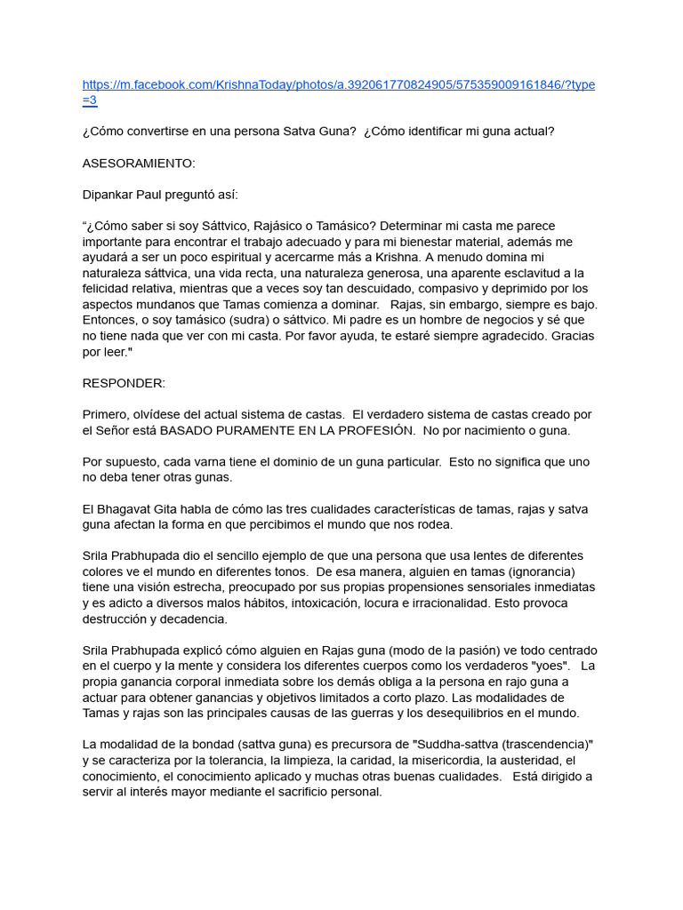 (Español) How To Become A Satva Guna Person - How To Identify My ...