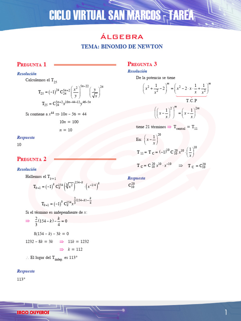 2 Alg 5 SM Cap10 Tarea 22 | PDF