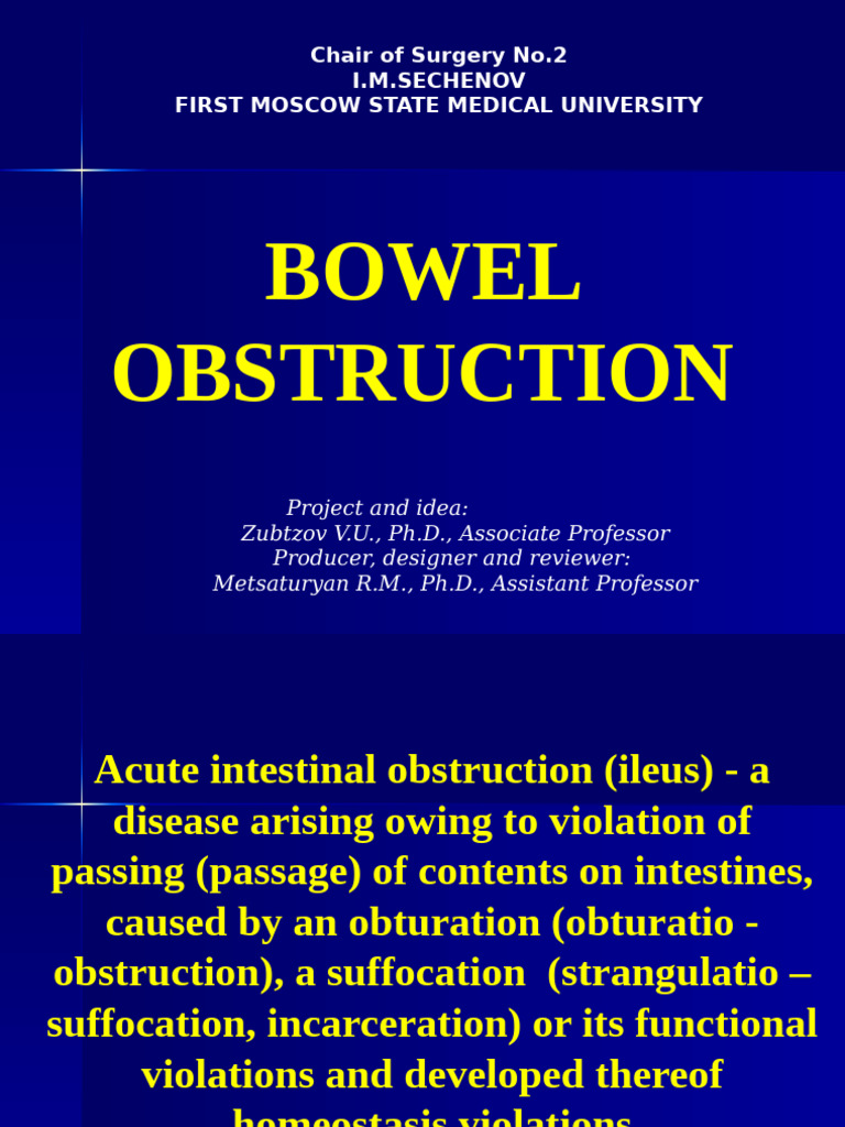 Bowel Obstruction | PDF | Gastrointestinal Tract | Digestive Diseases
