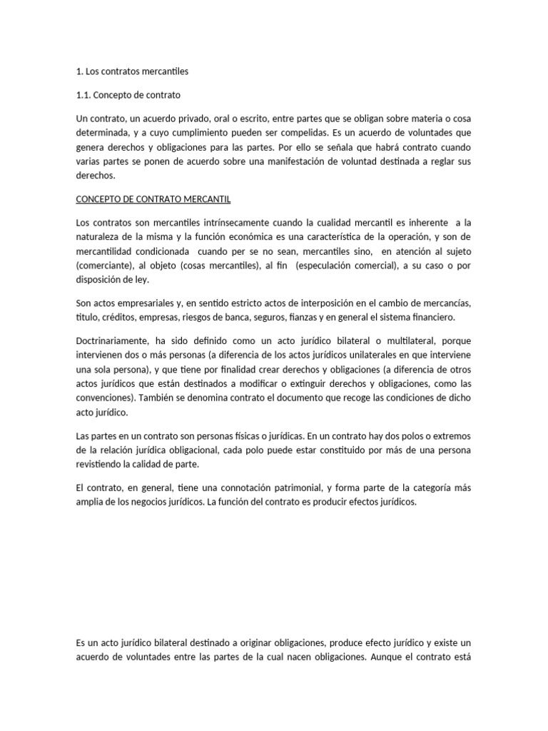 CLASE CONTRATOS MERCANTILES | PDF | Pagos | Precios