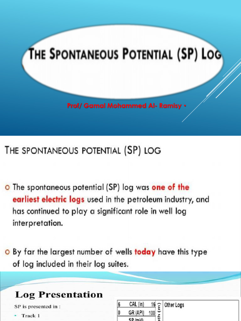 Lect.2 - Well Logging (SP Log) | PDF