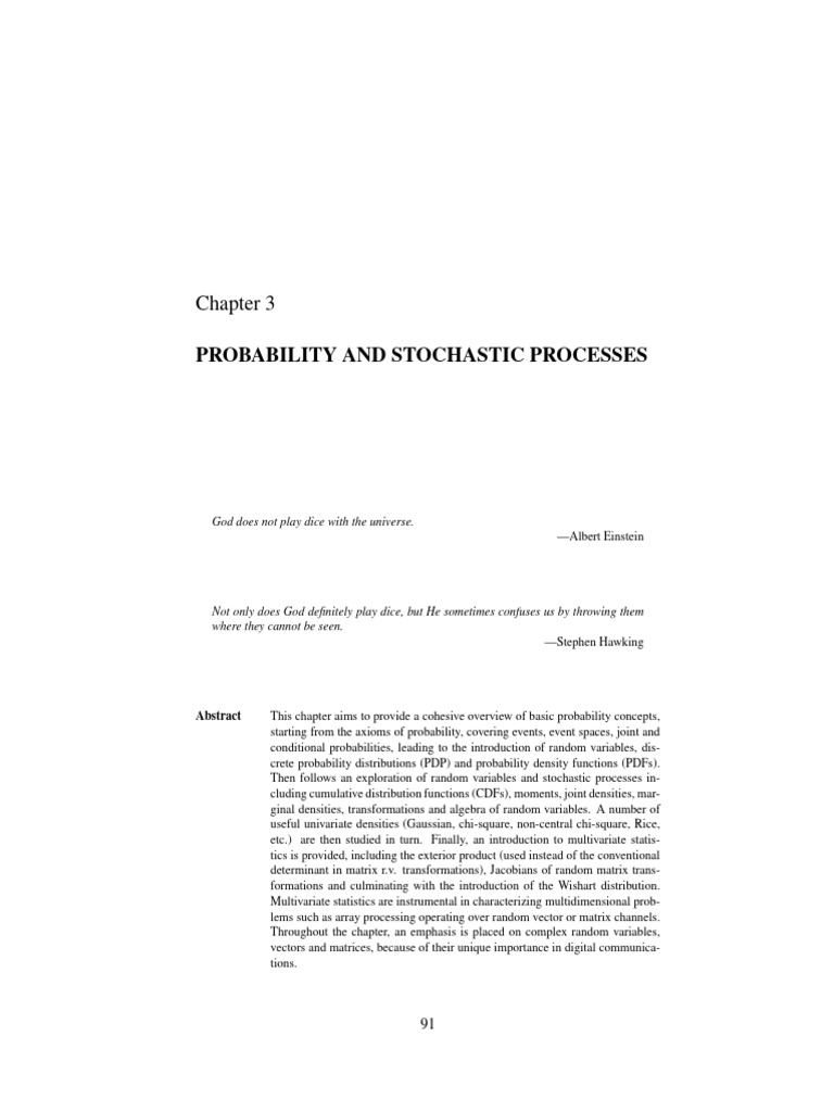Probability & Stochastic Processes Guide | PDF | Random Variable | Probability Distribution
