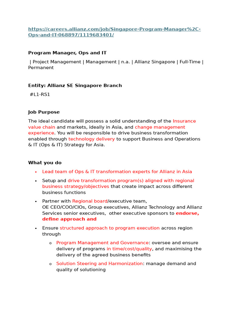 Program Manager JD | PDF | Performance Indicator | Business