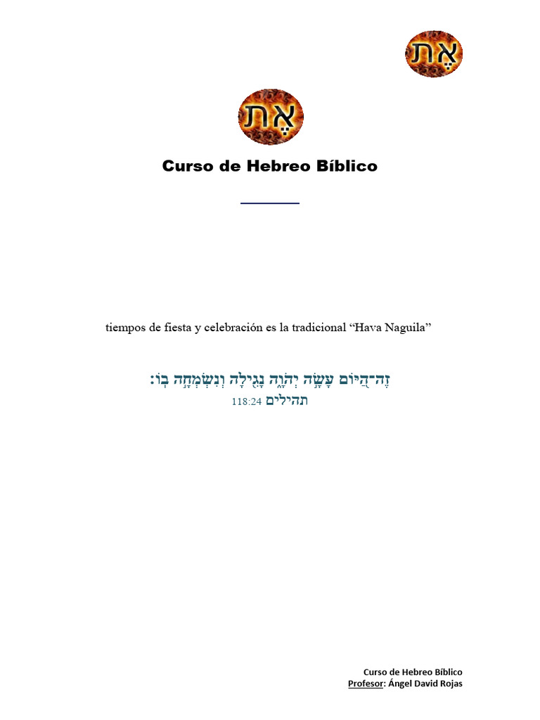 Curso de Hebreo Bíblico 7 | PDF | Colación | Lenguas de Israel
