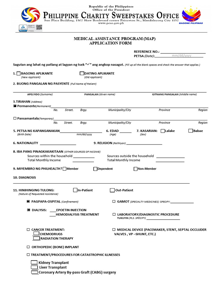 MAP Application Form Rev20240430 Myrna Guinto 2024 | PDF | Coronary ...