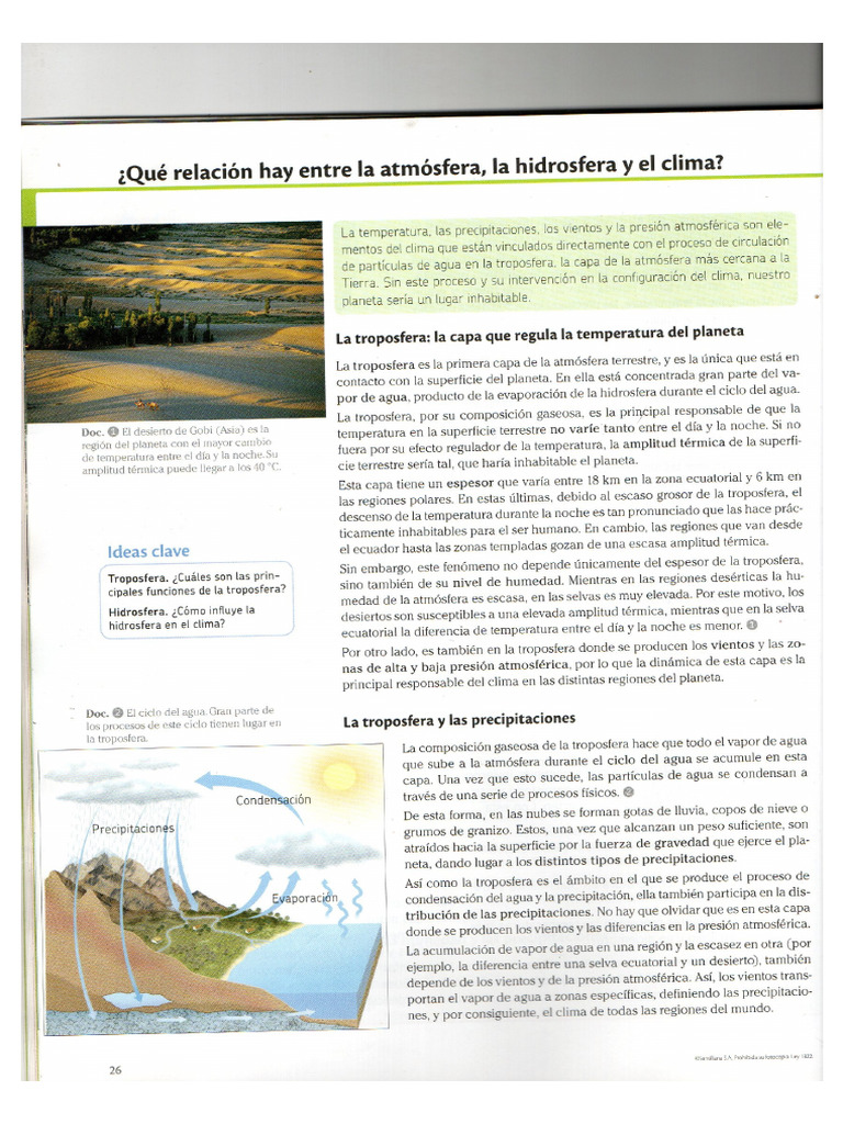 Tema 7 La Atmosfera, La Hidrofera y El Clima | PDF