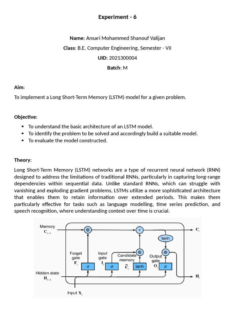 Experiment-6 | PDF | Cognition | Applied Mathematics