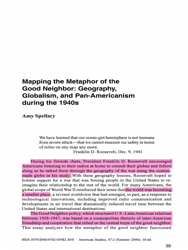 12 Spellacy_Mapping the Metaphor of the Good Neighbor | PDF | Cartography