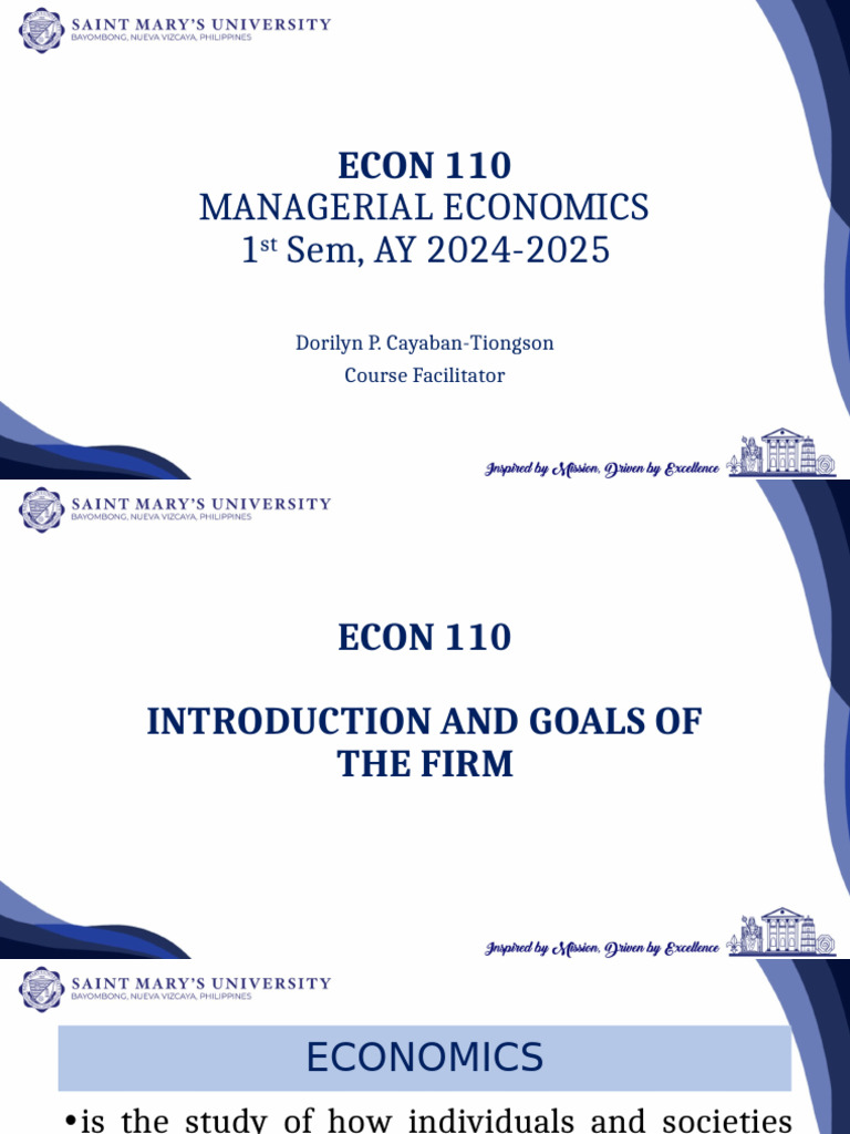 Chapter 1 Mgrl Econ | PDF | Economics | Economies