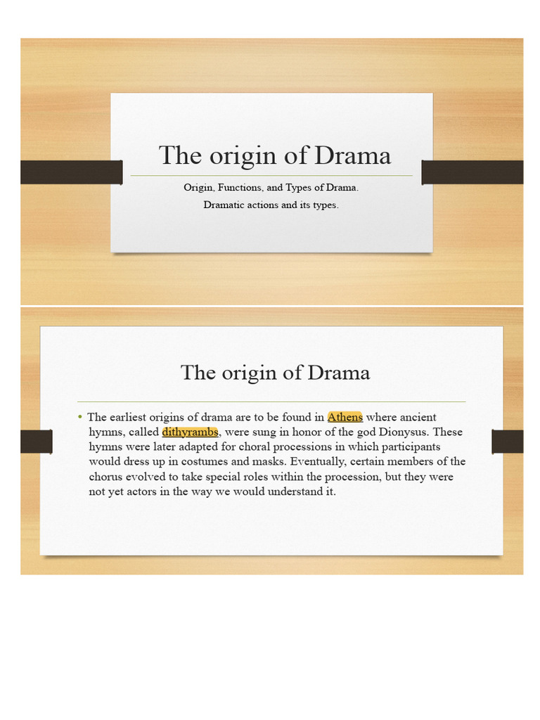 2-The Origin of Dramapptx | PDF | Performing Arts | Theatre