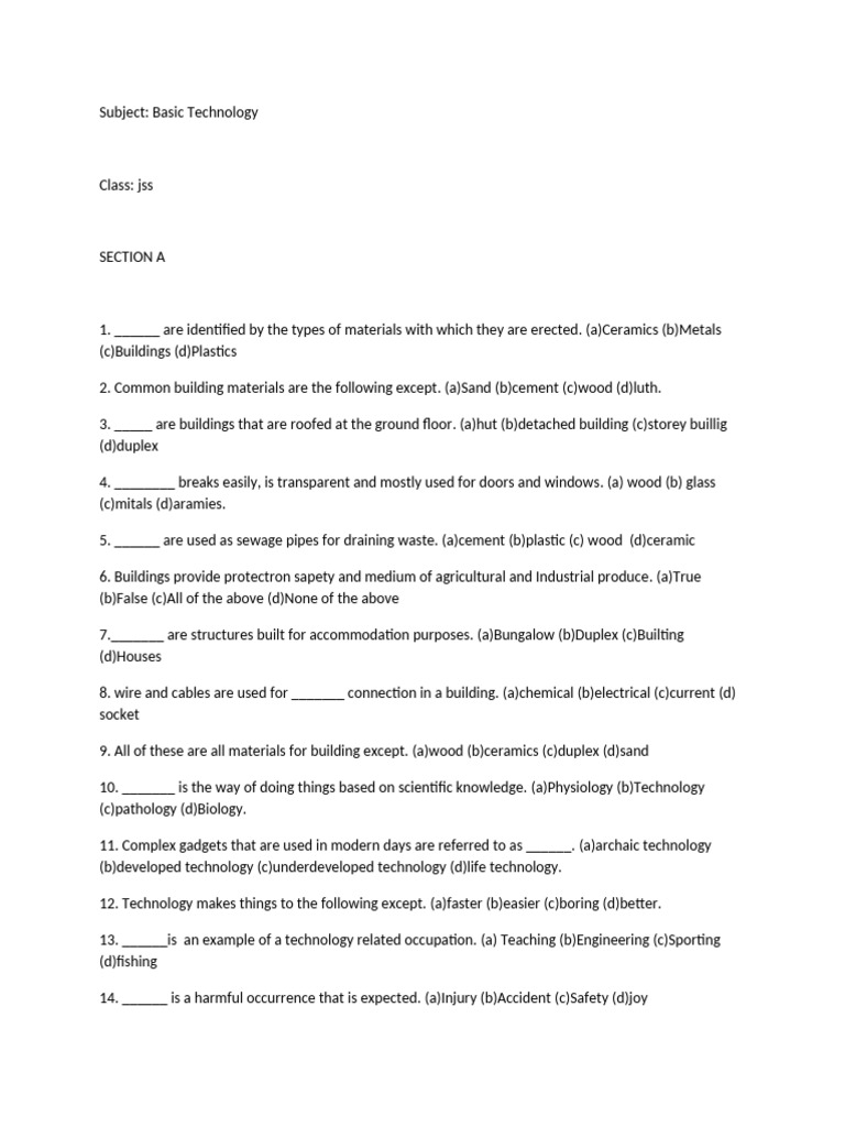 Bject_ Basic Te-WPS Office | PDF | Building Materials | Metals