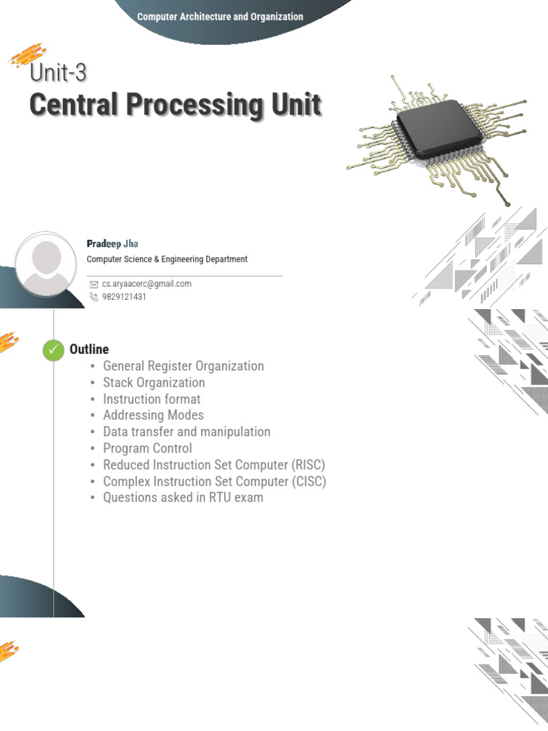 UNIT_3. | PDF | Central Processing Unit | Computer Science