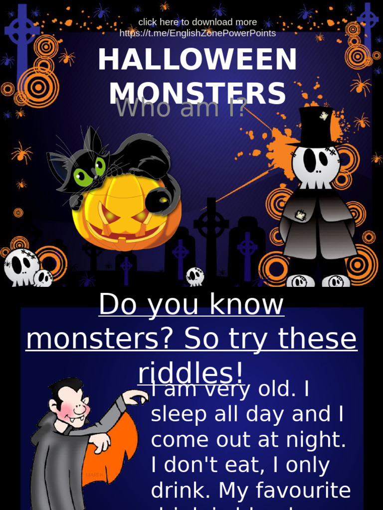 Halloween Monster Riddles Guide | PDF | Poetry | General Fiction