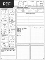 Crooked Moon - Character Sheet | PDF | Role Playing Games | Tabletop Games