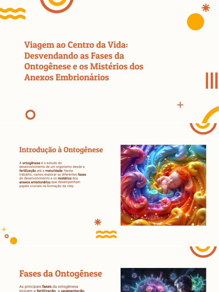 Ontogênese e Anexos Embrionários Explicados | PDF | Fertilização | Vida