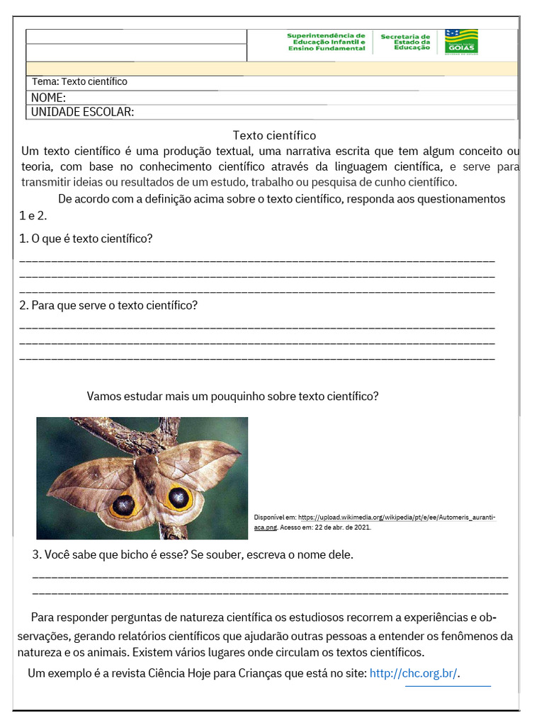 Introdução ao Texto Científico | PDF | Science | Traça