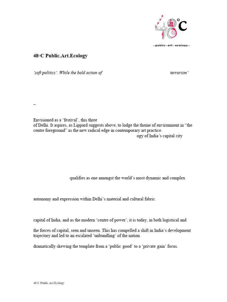 Curatorial Note | PDF | Nature | Natural Environment