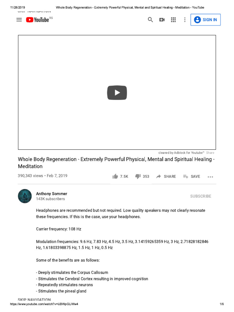 Whole Body Regeneration - Extremely Pow.. | PDF