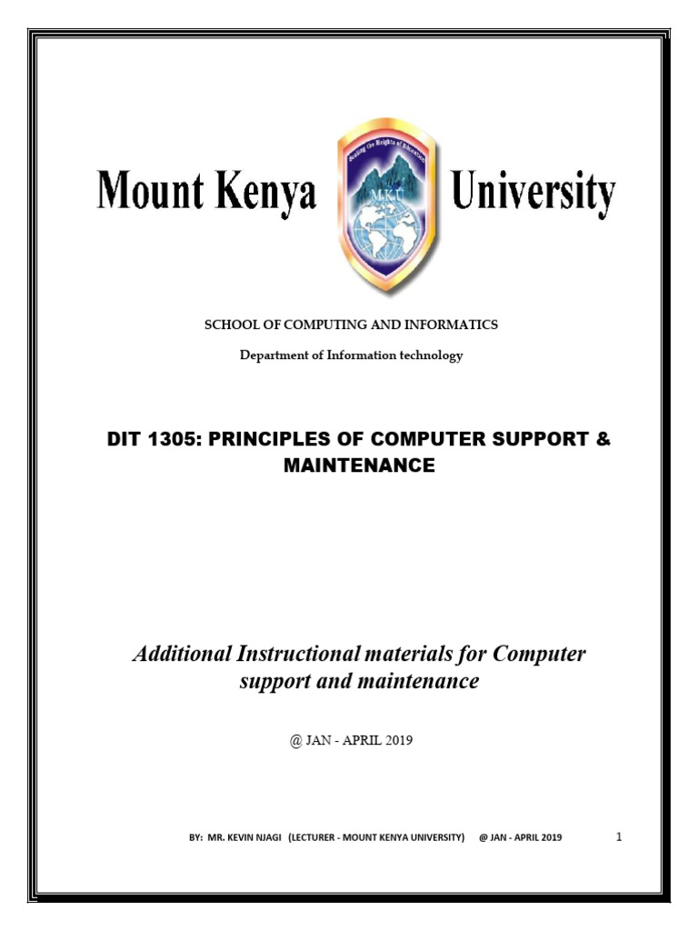 Computer Maintanance | PDF | Random Access Memory | Read Only Memory