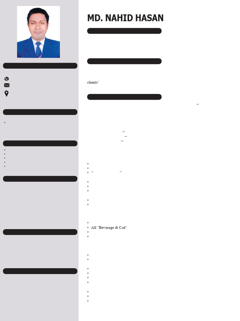 CV of Md. NAHID HASAN 01739930297-2 | PDF