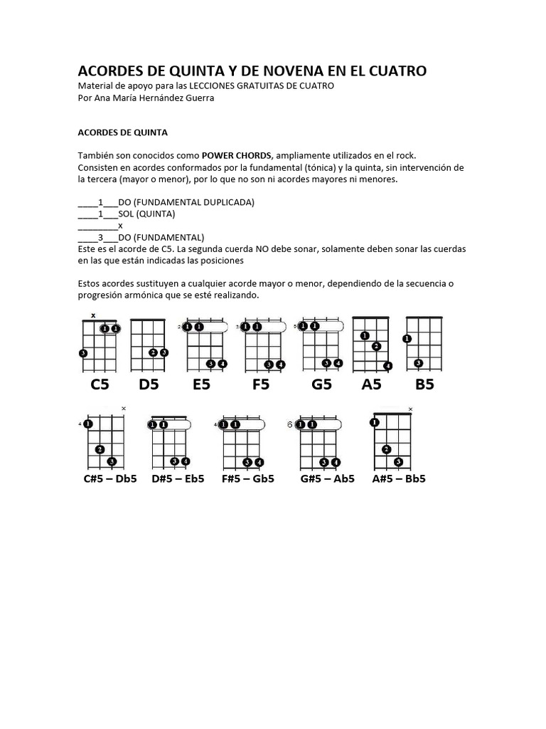 Acordes de Quinta y Novena en el Cuatro | PDF | Arte