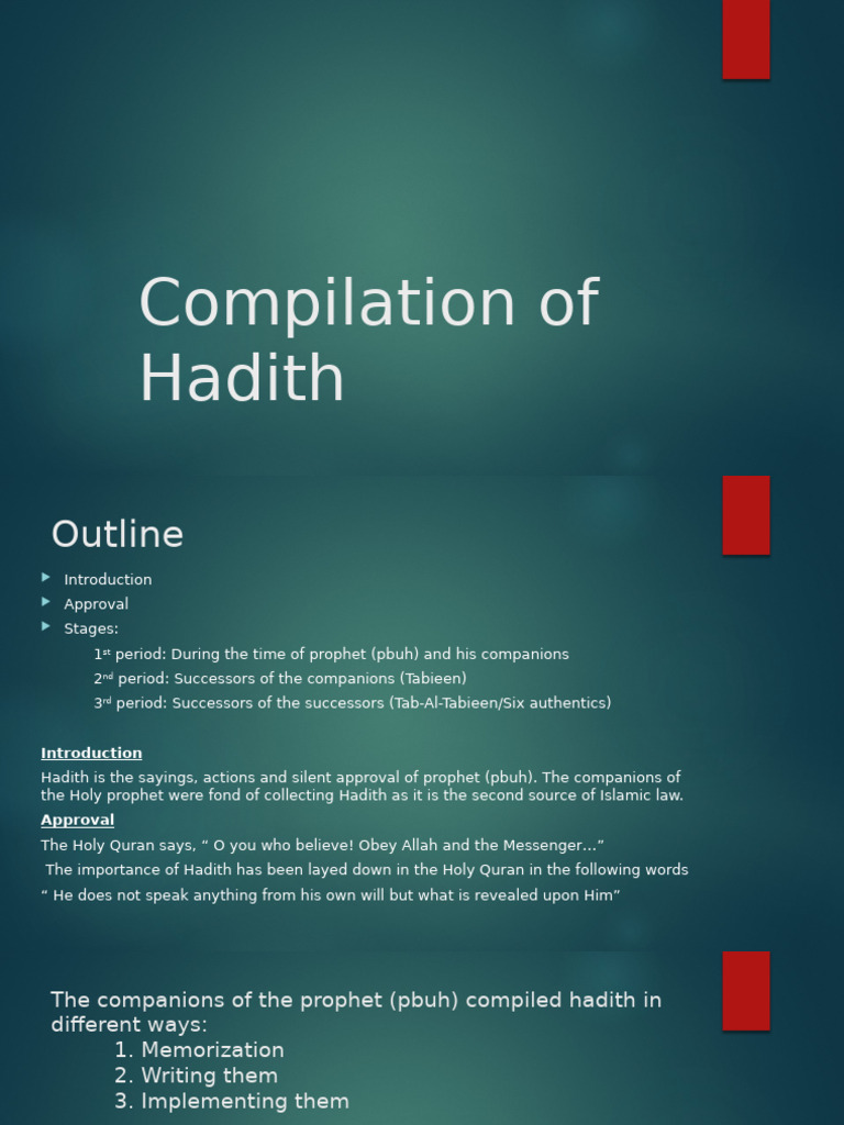 Compilation of Hadith | PDF | Hadith | Prophets And Messengers In Islam