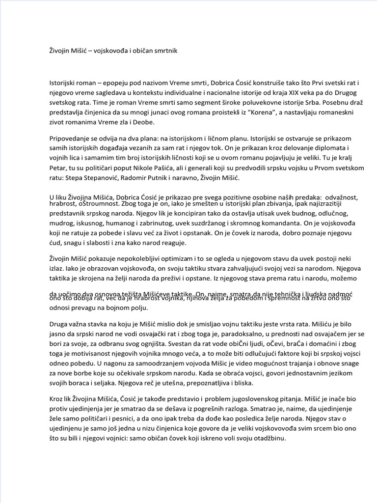 Dokumen - Tips Zivojin-Misic | PDF