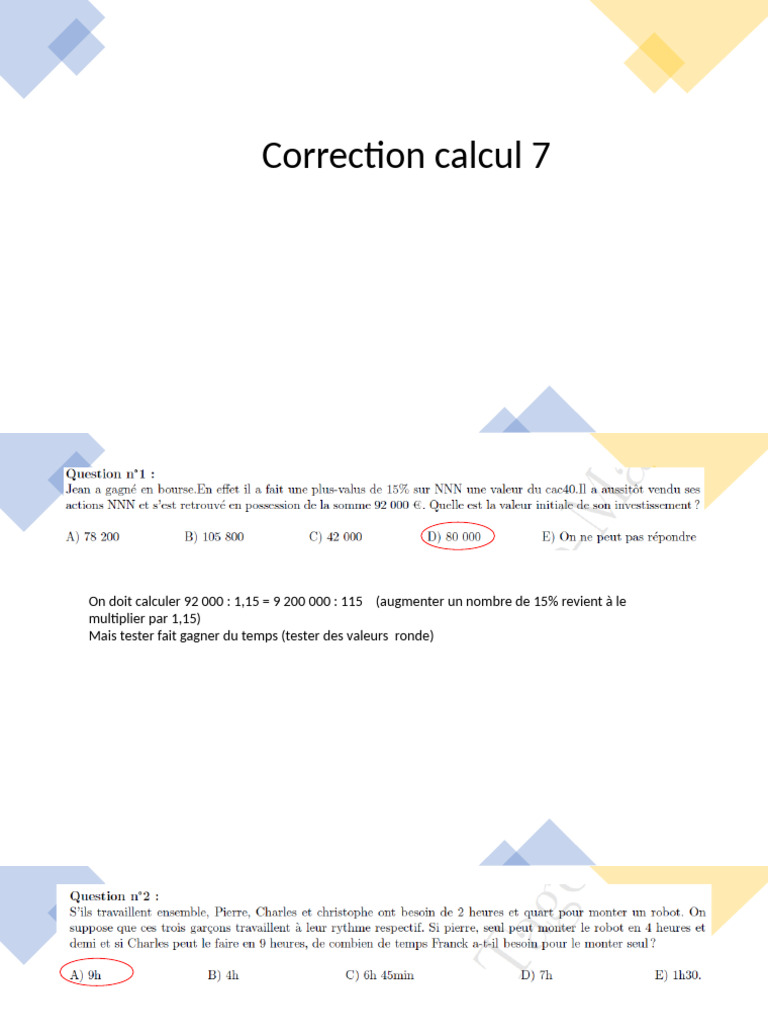 Calcul 7 TM | PDF