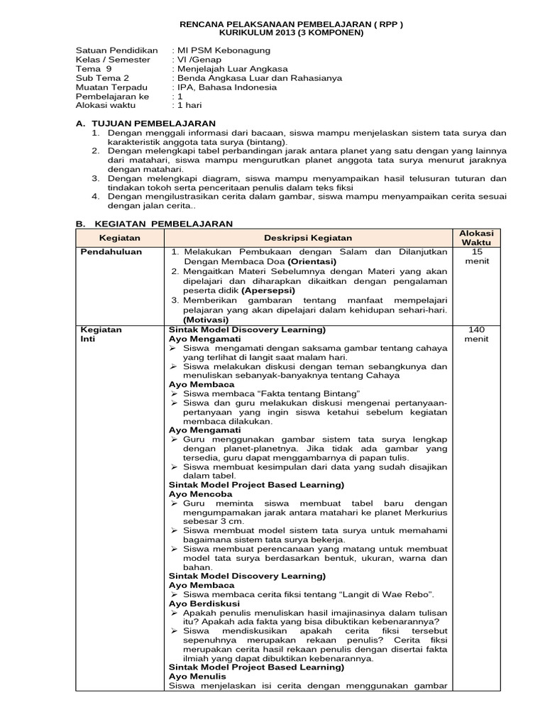 Kelas 6 Tema 9 Sub Tema 2 | PDF