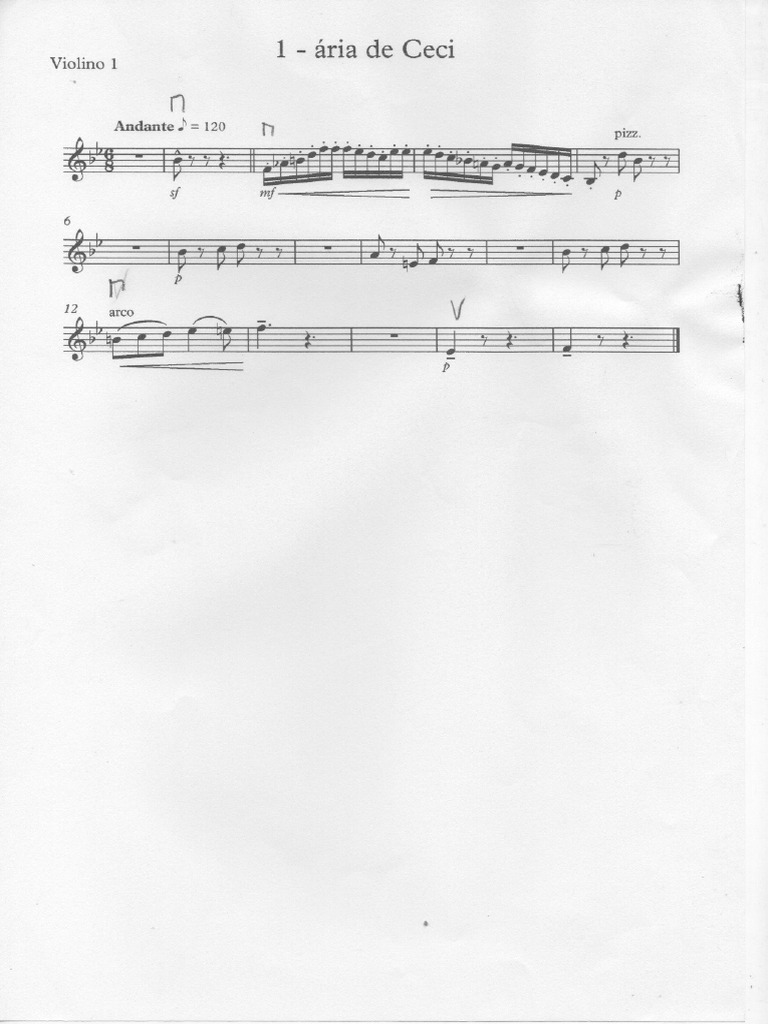 Violino I (Com Arcadas) - Carlos Gomes - Il Guarany Nos. 1 A 7 | PDF