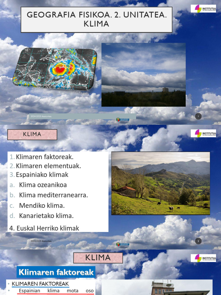 Klima. 2024-2025. Azalpenak | PDF